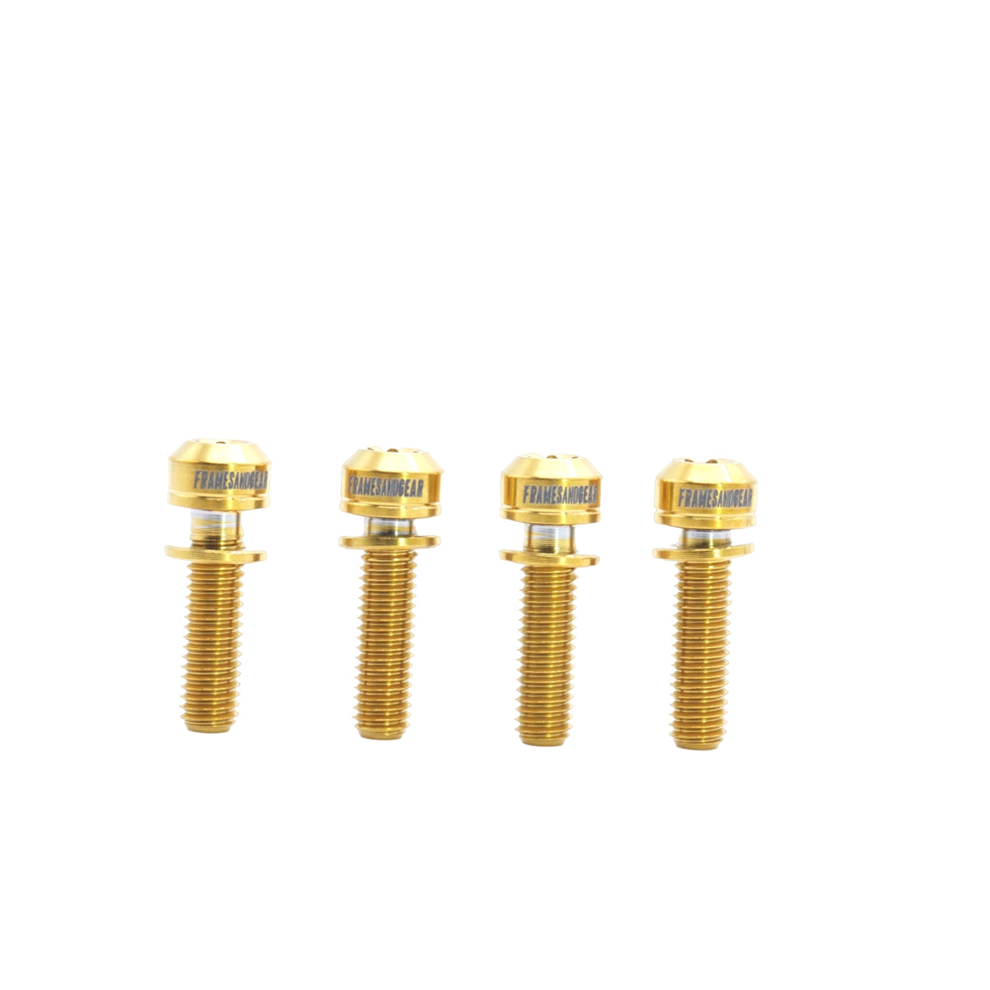 Framesandgear Titanium Computer Mount Bolts M5*18 Gold (Cylindrical He ...